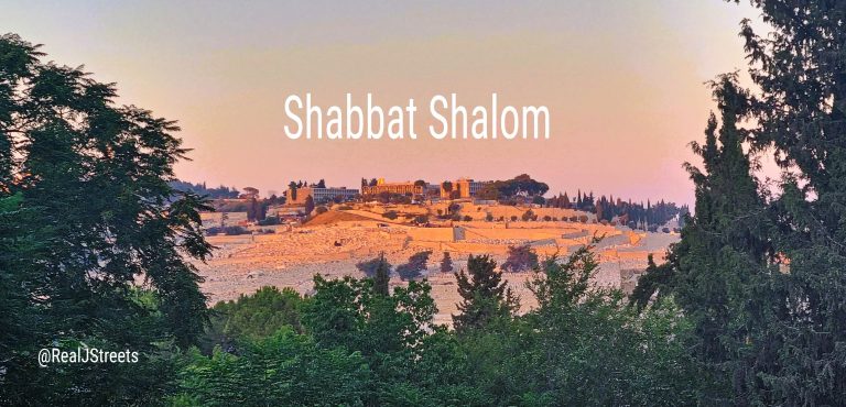 Sunset on the Mount of Olives – Shabbat Shalom – The Real Jerusalem Streets